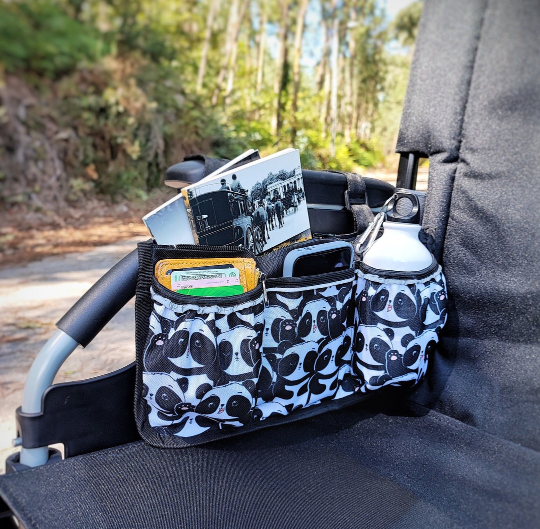 Bag for Wheelchair With Zipper and Cup Holder, Wheelchair Side Bag ...