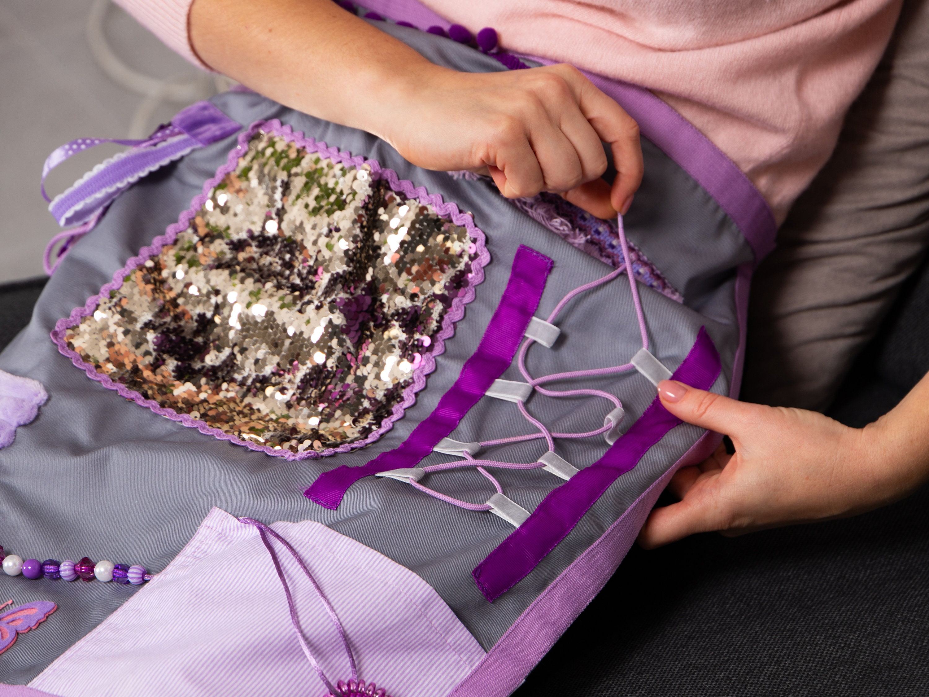 Fidget Apron for Dementia Alzheimers Patients, Dementia Activity Apron ...