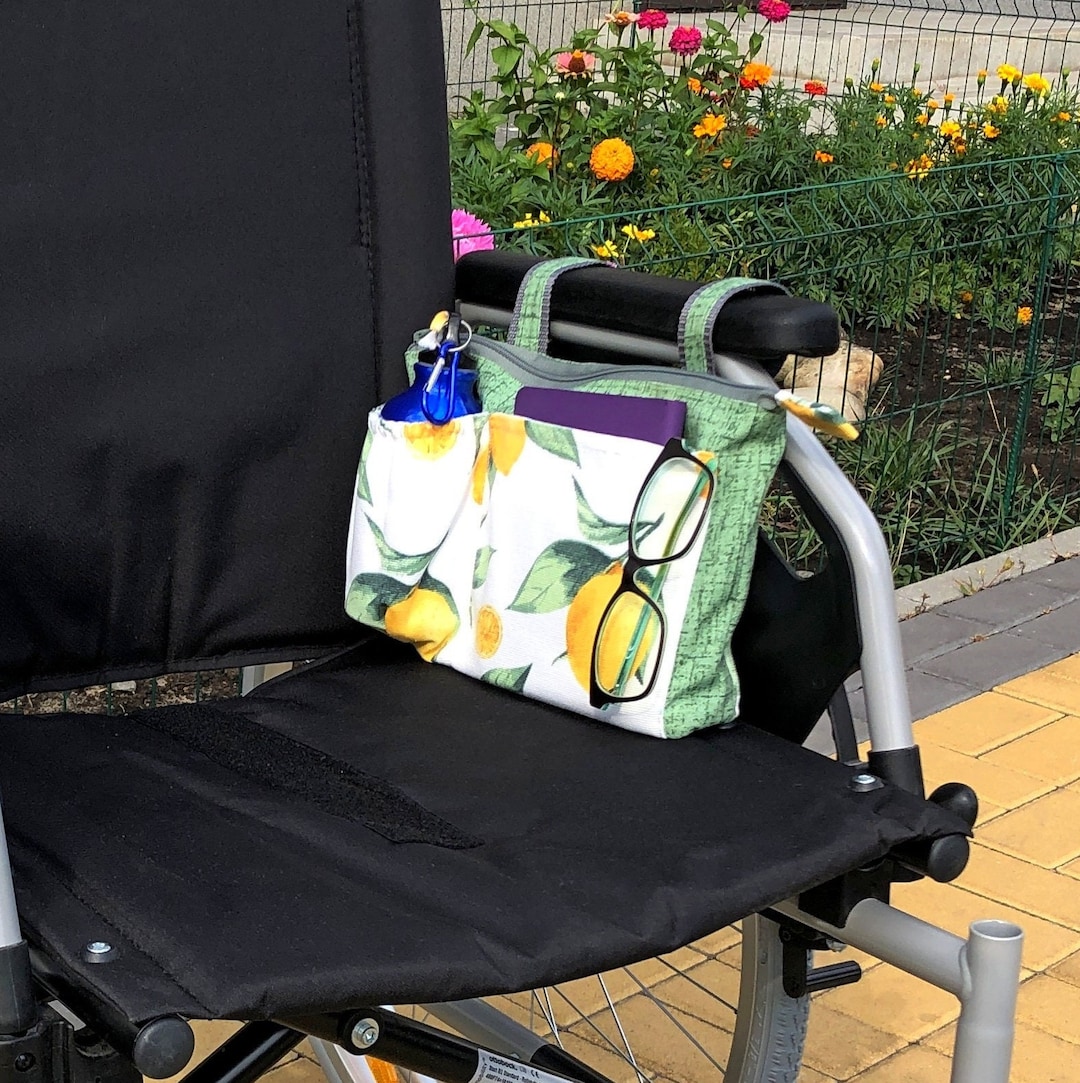 Wheelchair Armrest Bag Walker Side Bag Cup Holder Zippered - Etsy