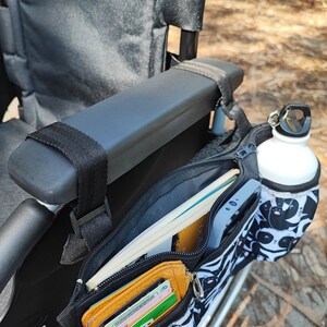 Bag for Wheelchair With Zipper and Cup Holder, Wheelchair Side Bag ...