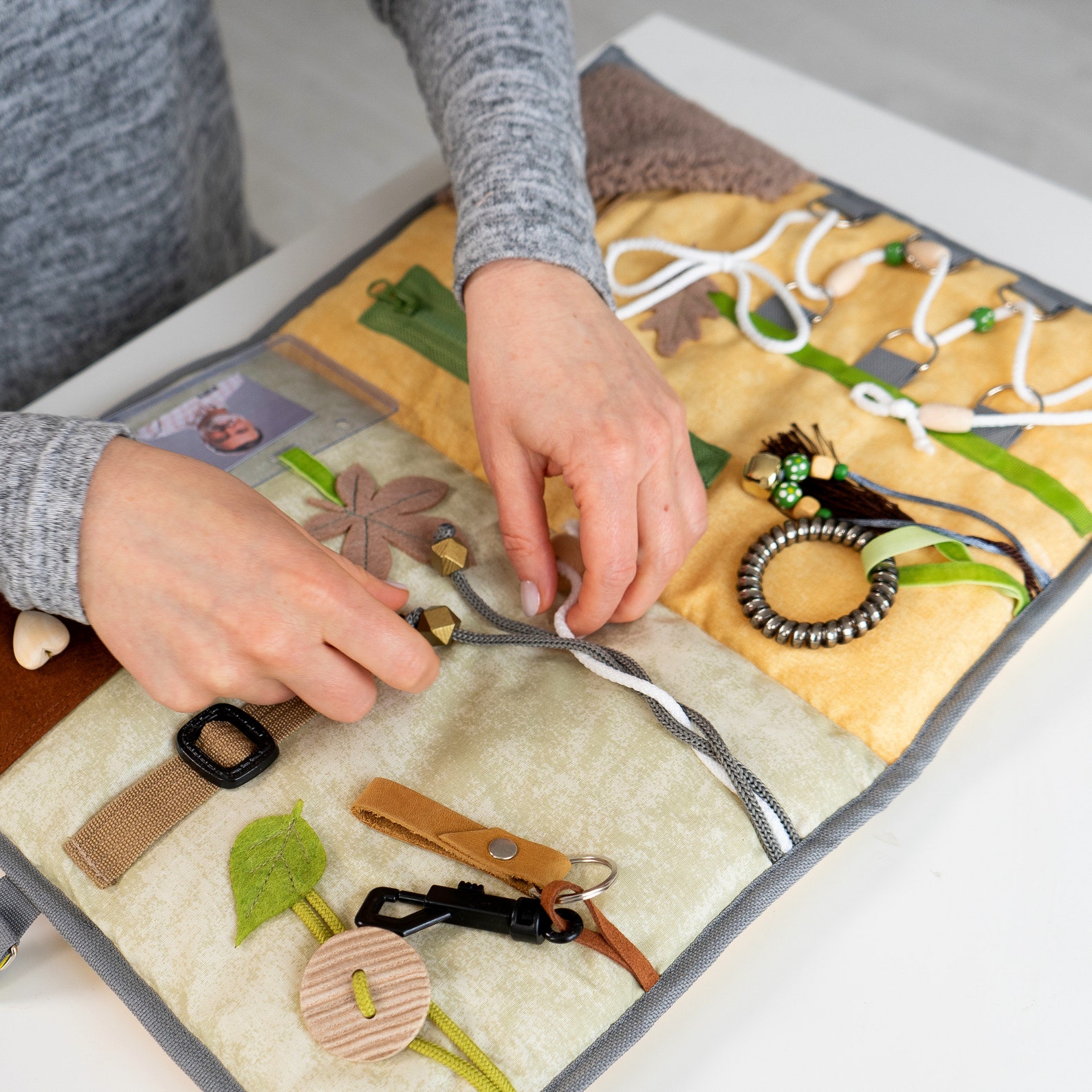 Fidget Book for Dementia Alzheimer's With Photo, Quilt Blanket ...