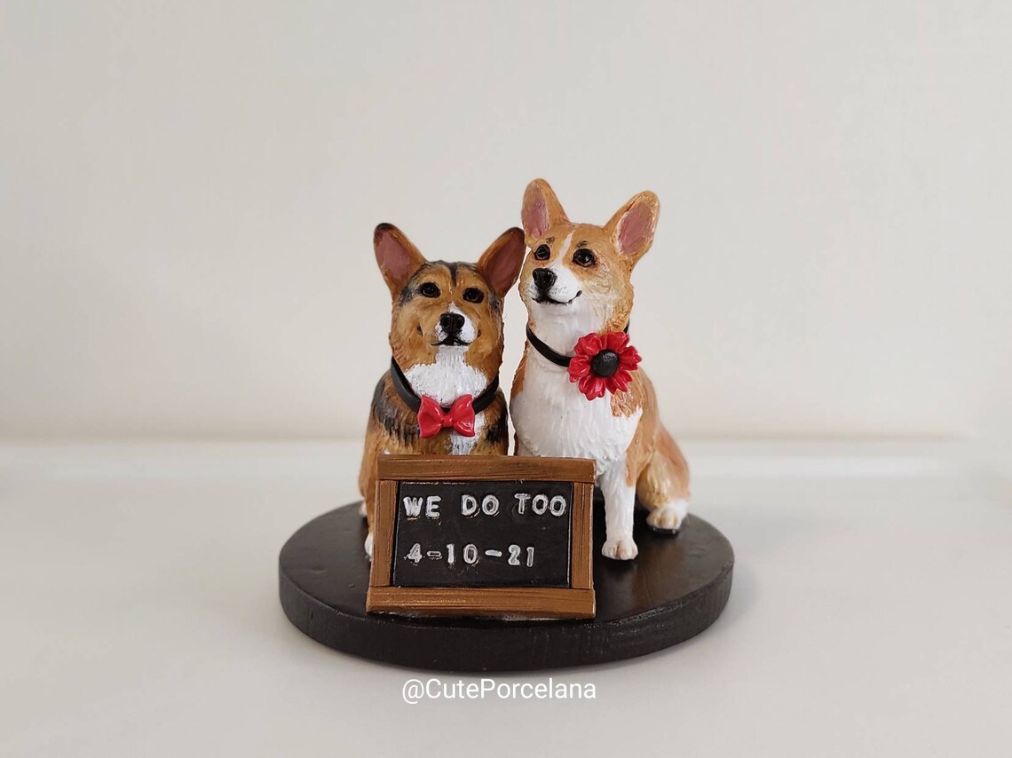 CUSTOM dog cake topper custom dog polymer clay pass away pet | Etsy