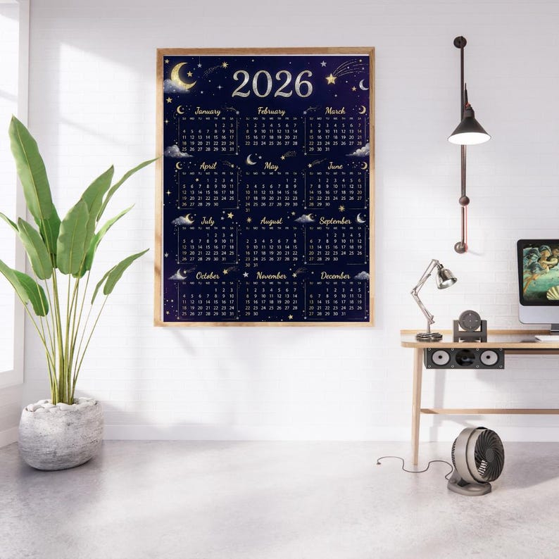 Twinkle Twinkle Themed Calendar Printables,2026 Calender - Etsy Australia