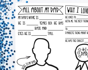 Personalized Father's Day Printable A Message to Dad Fathers Day Gift ...