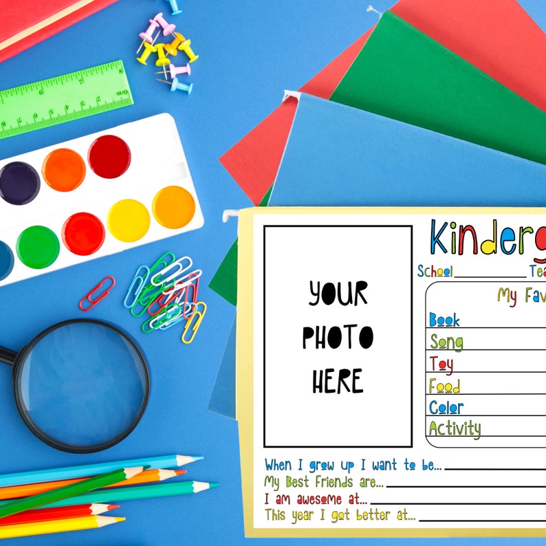 School Memory Box Printable | Primary Colors | Baby Memory Box | Kids ...