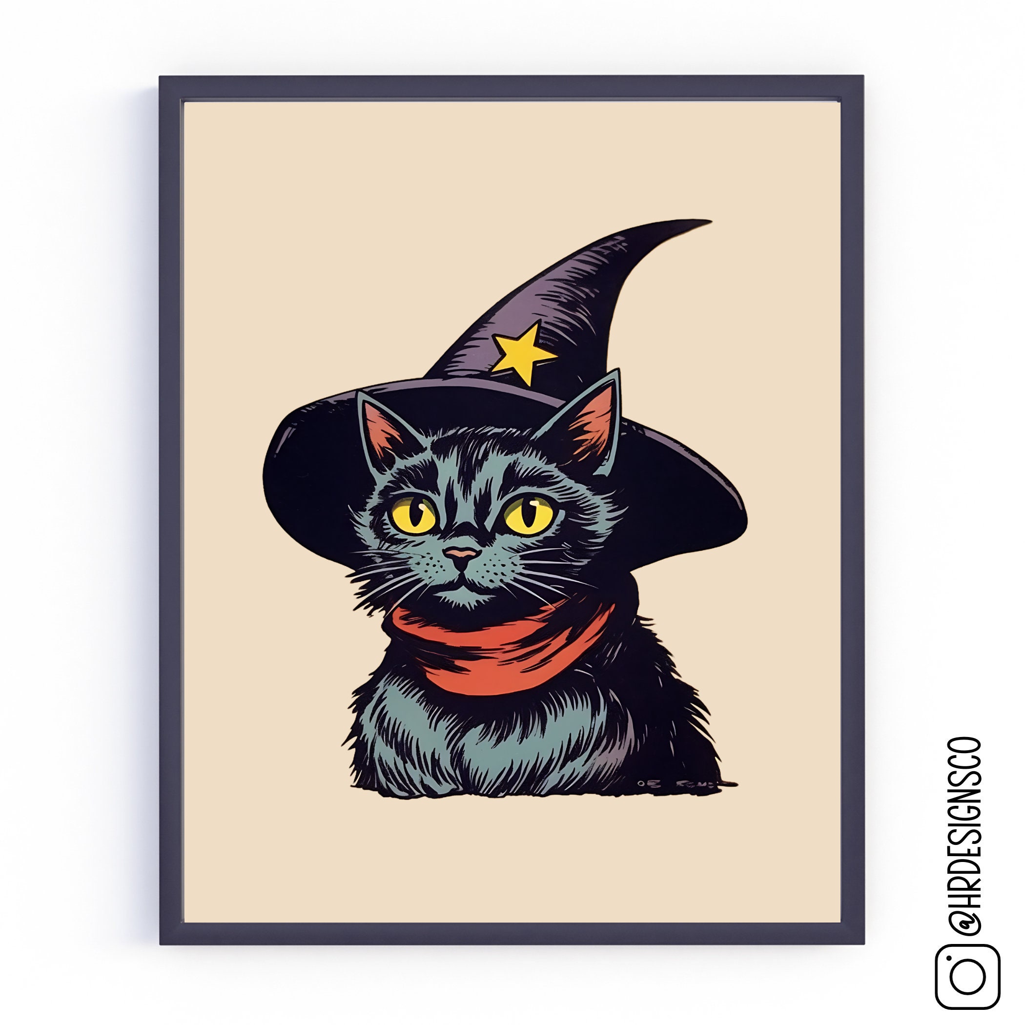 Cute Spooky Vintage Printable Halloween Wall Art Gallery - Elevate Your ...