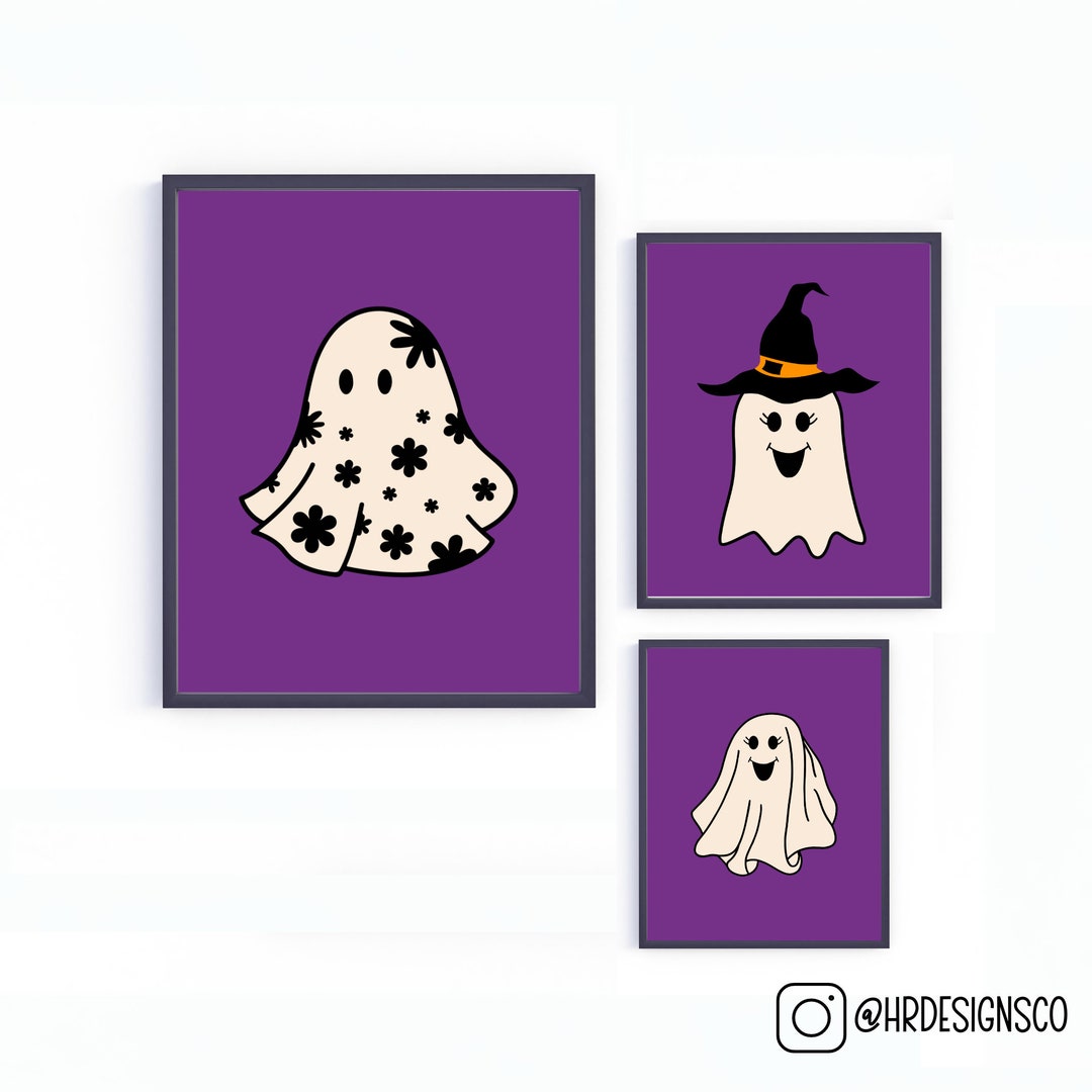 Cute Ghosts Printable Halloween Wall Art Gallery - Elevate Your Decor ...