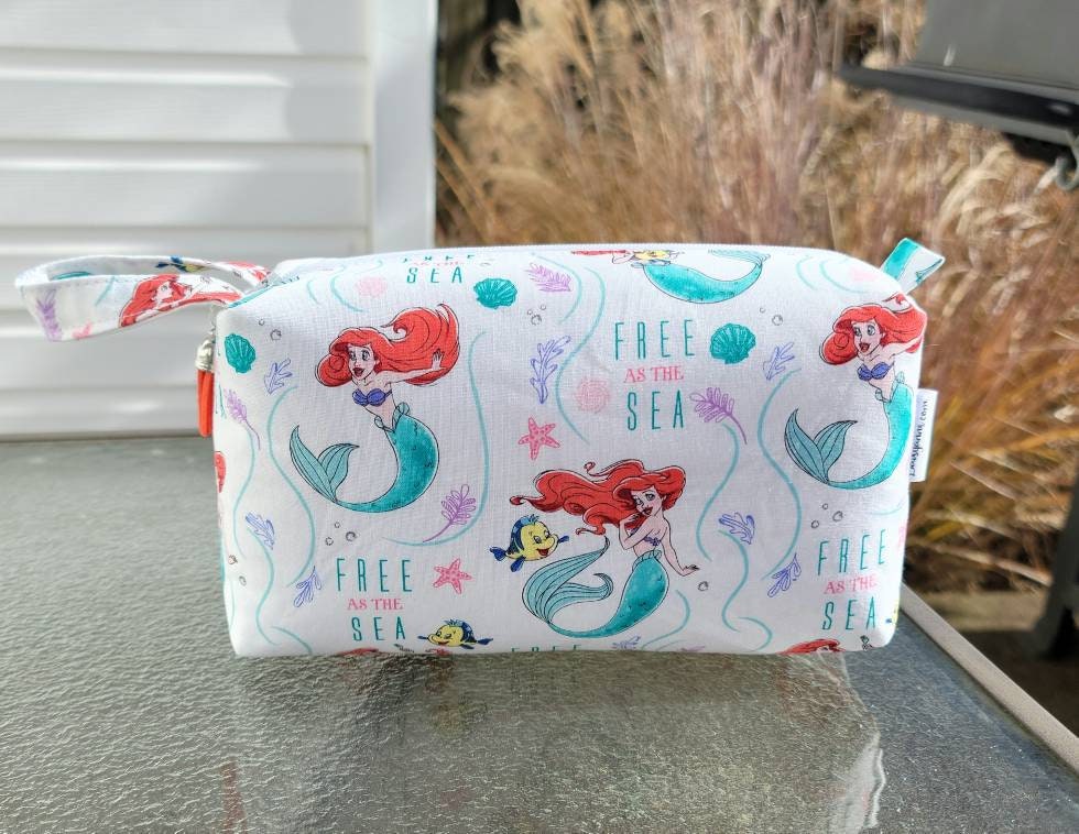 Cute Disney Princess Ariel and Flounder Zipper Box Pouch - Etsy