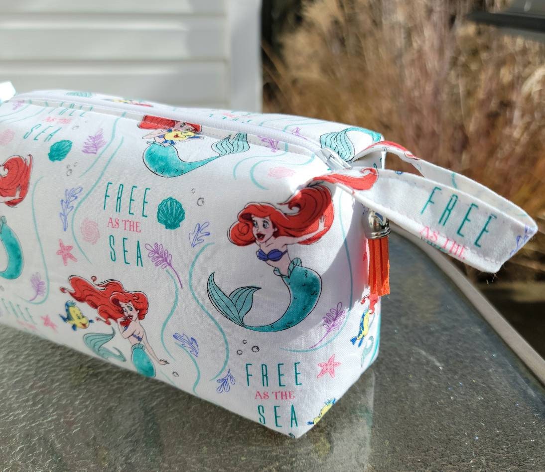 Cute Disney Princess Ariel and Flounder Zipper Box Pouch - Etsy
