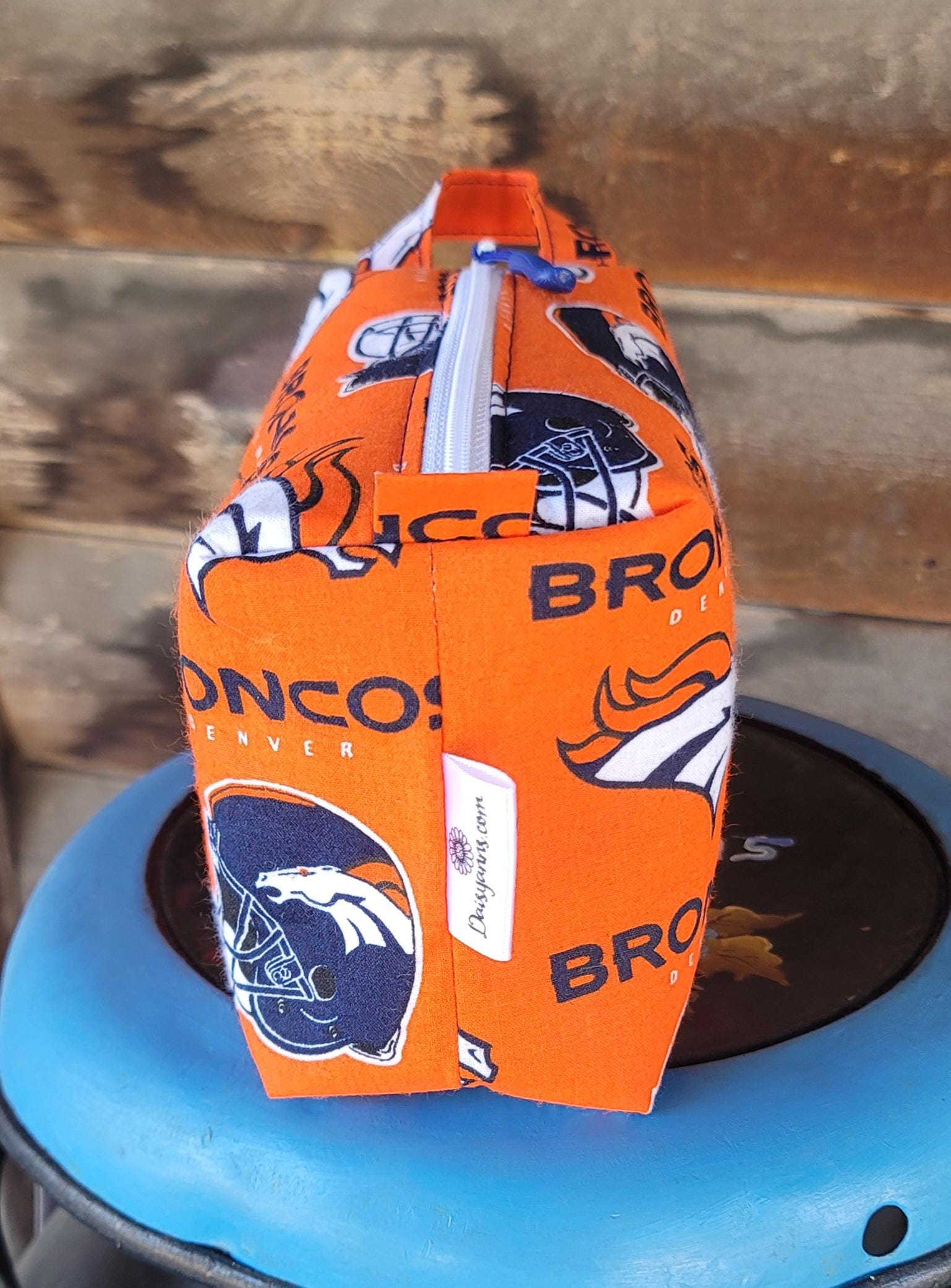 Denver Broncos Box Pouch: Handmade Cotton Travel Bag - Etsy