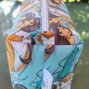 Cute Disney Princess Jasmine Zipper Box Pouch, Handmade Pouch, Makeup ...