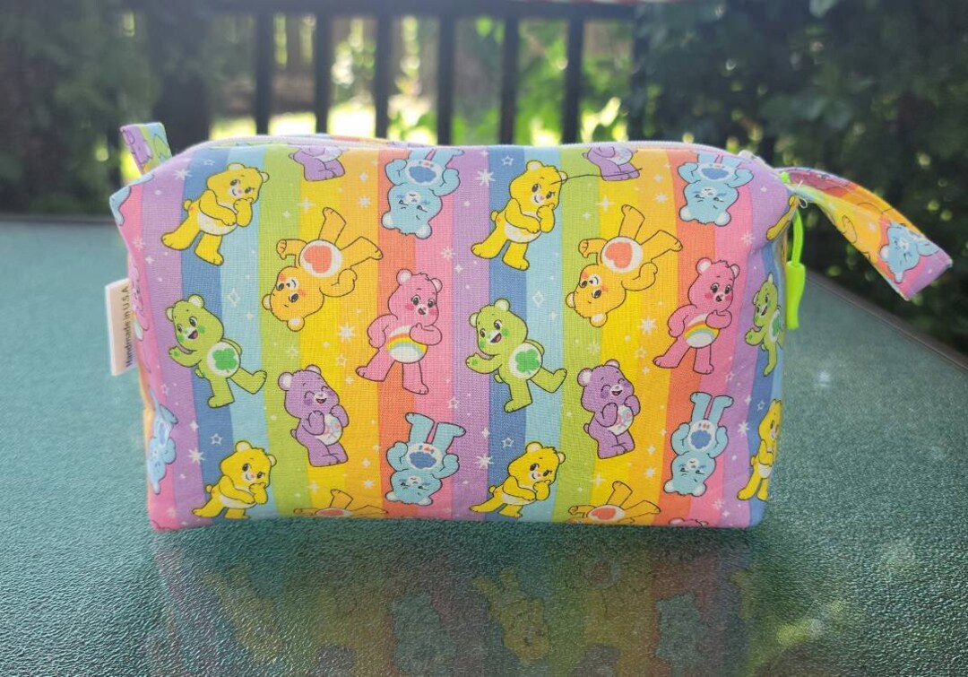Cute Care Bears Zipper Box Pouch, Handmade Pouch, Makeup Bag, Pen Bag ...
