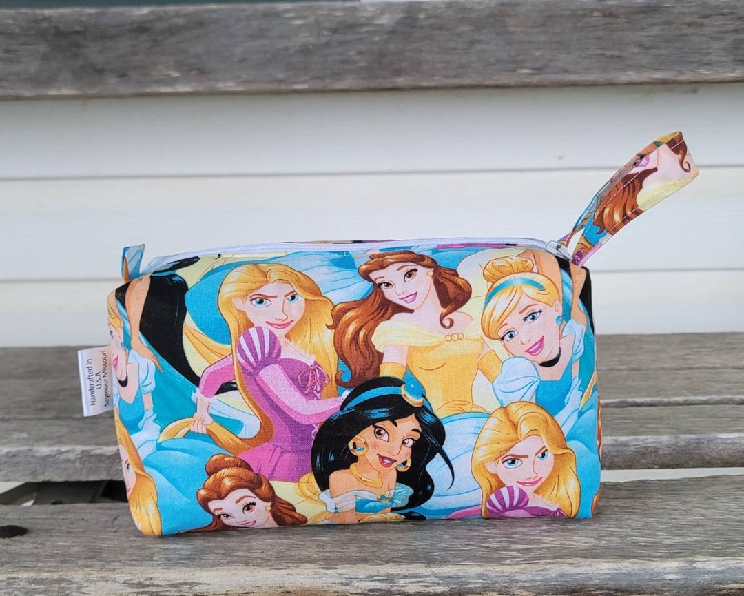 Cute Disney Princess Zipper Box Pouch, Handmade Pouch, Makeup Bag, Pen ...