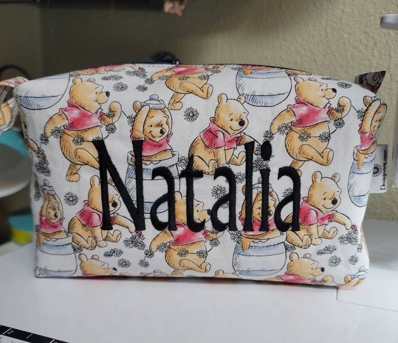 Handmade Winnie the Pooh Box Pouch, Disney Cosmetic Bag - Etsy