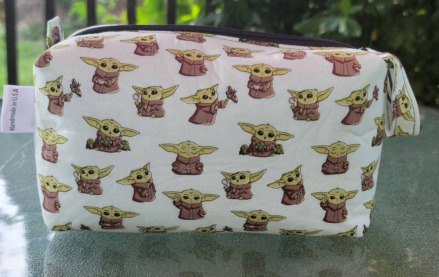 Cute Yoda Zipper Box Pouch, Handmade Pouch, Makeup Bag, Pen Bag, Pencil ...