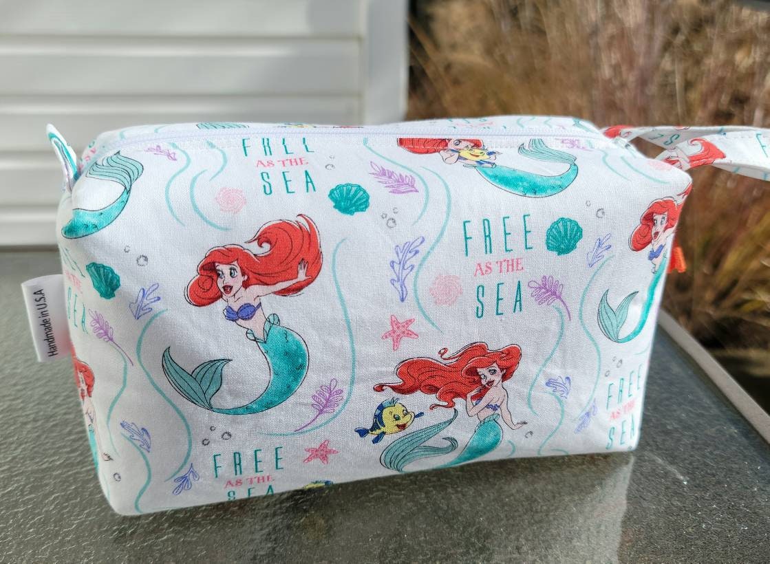 Cute Disney Princess Ariel and Flounder Zipper Box Pouch - Etsy