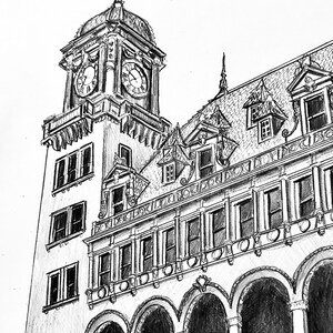 Main St. Station Drawing Print - Etsy