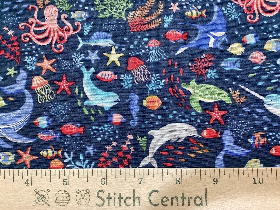 Deep Blue Sea - Creatures Dark Blue - Ocean Life - Etsy