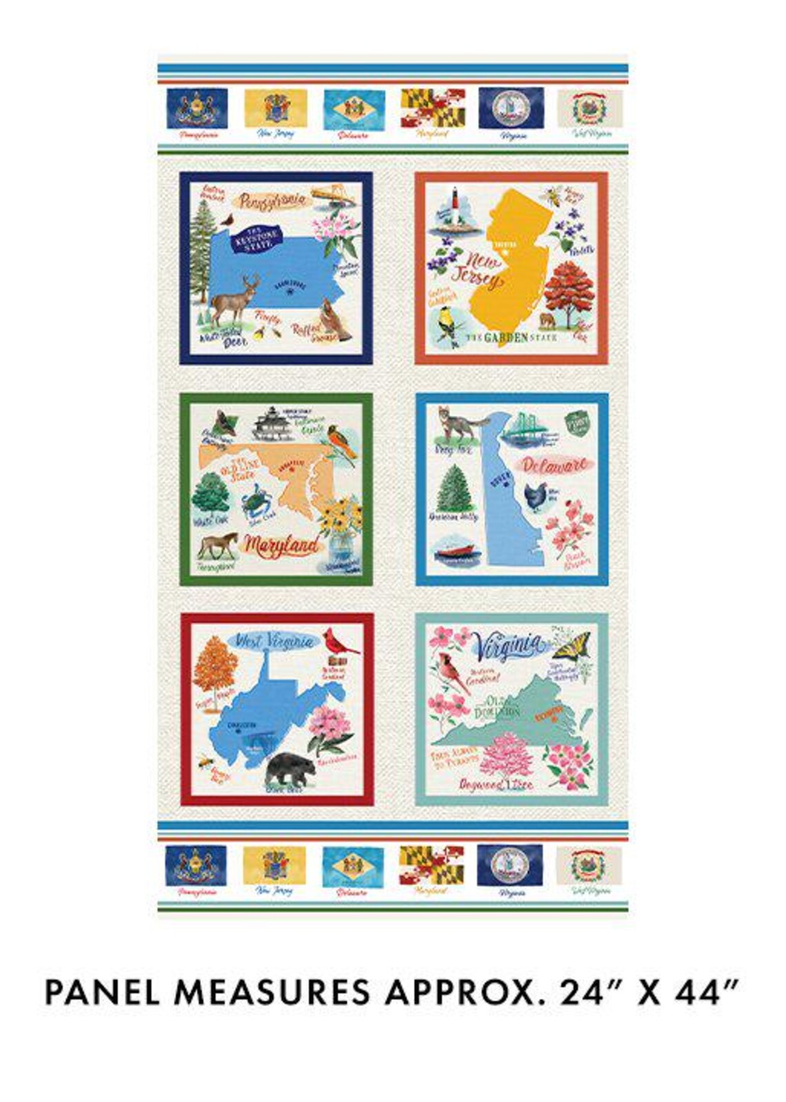 Panel - Mid-atlantic Shop Hop 2024 - 24" X 44" - Etsy
