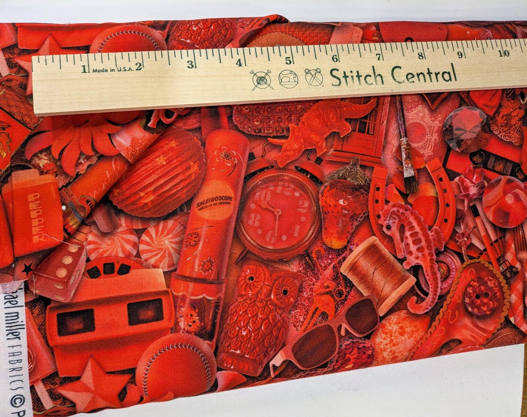 Living Color Red- I Spy Fabric - Ispy- Eye Spy Red- Michael Miller - Etsy