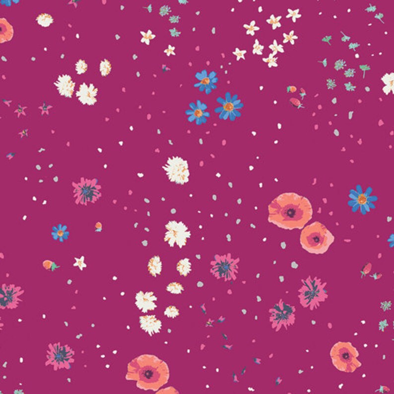 Coastal Garden Violet art Gallery Fabrics - Etsy