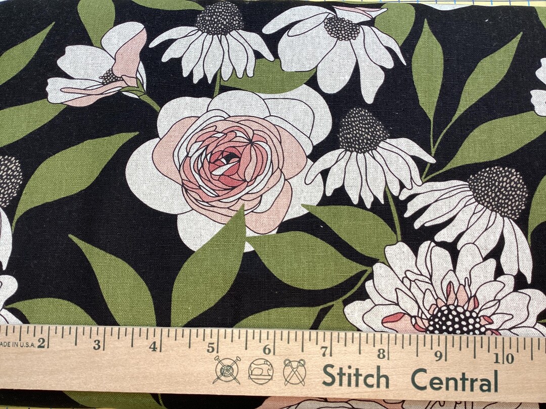 CANVAS - Botany Floral Mochi Linen Colorful Ink by Alli K - Moda ...