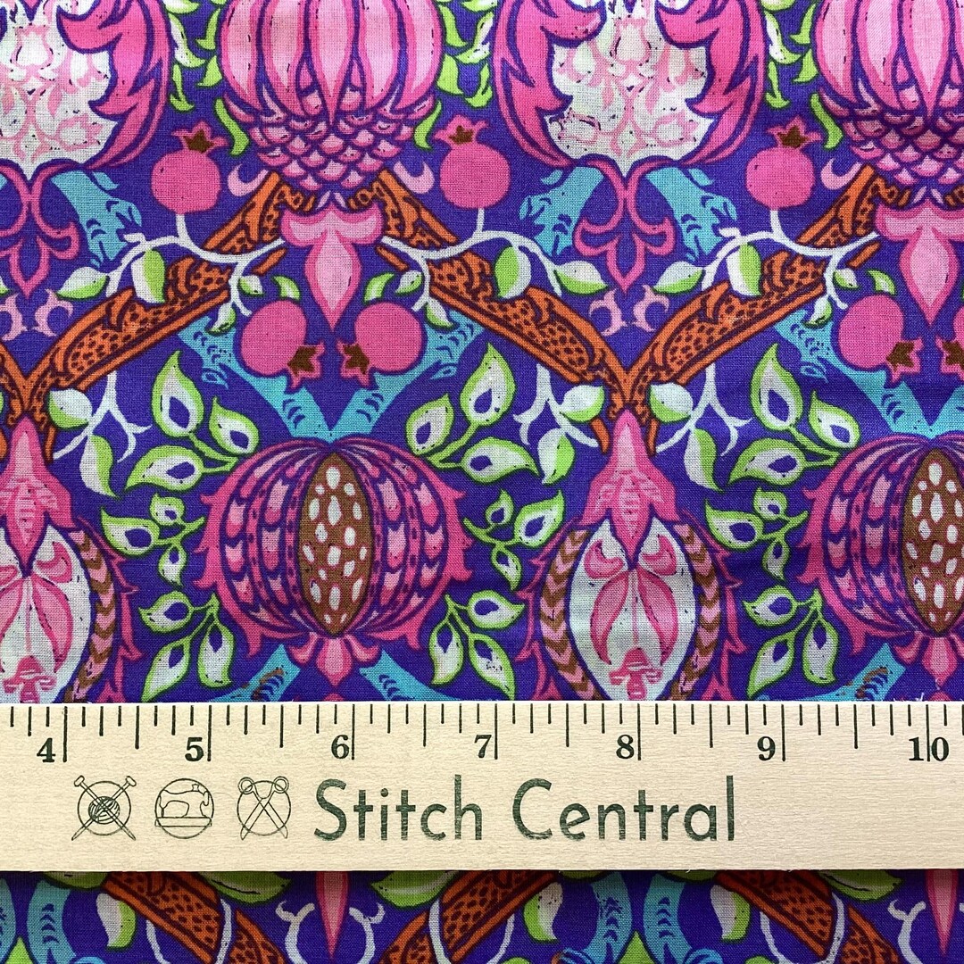Granada - Purple Lawn || Kaffe X Morris & Co- Lawn 54" Wide - Etsy