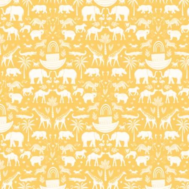 Noah's Ark Quilting Cotton Fabric: Two by Two Adventures, Moda (44 ...