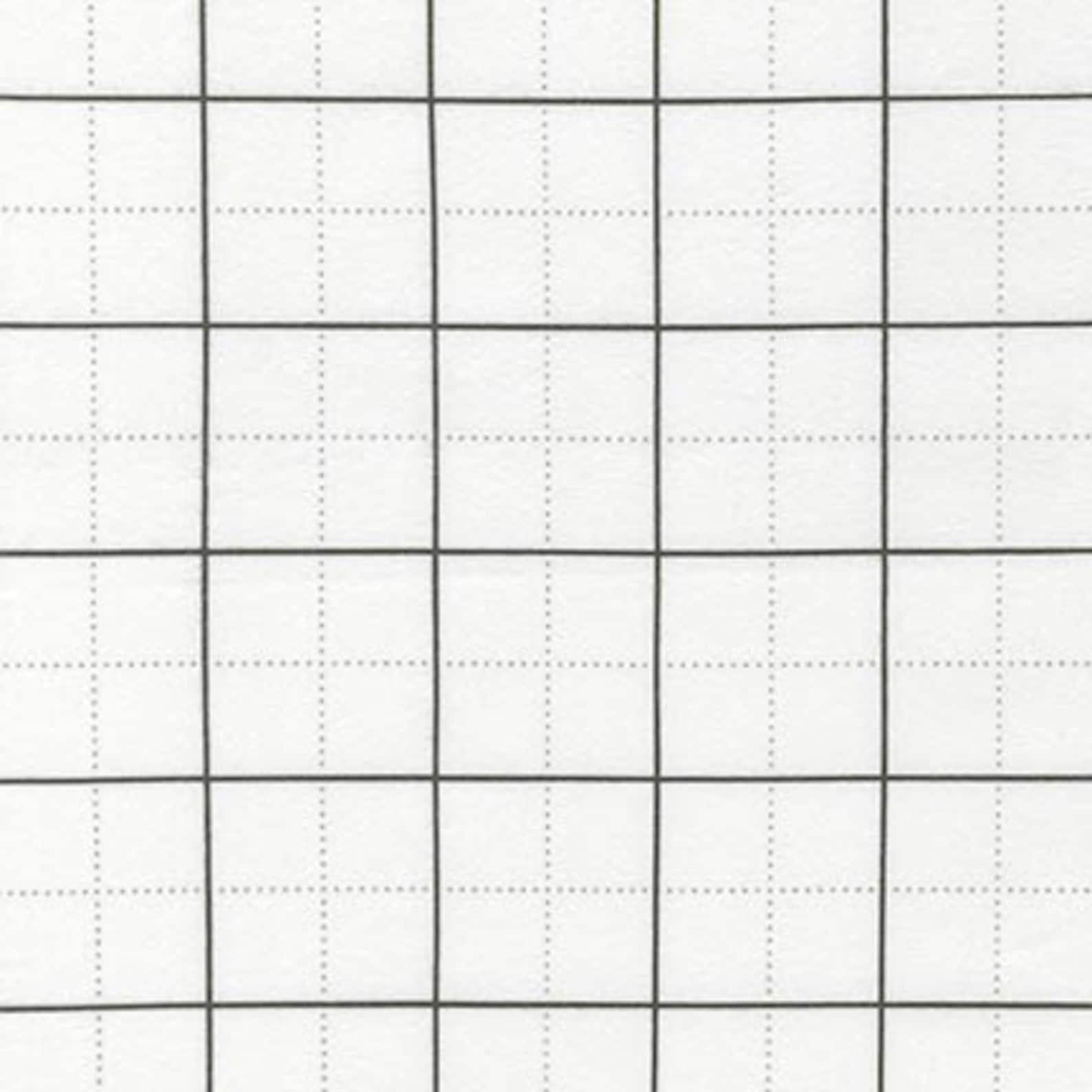 Framework White Flannel Fabric, 1-inch Grid Design Wall by Robert ...