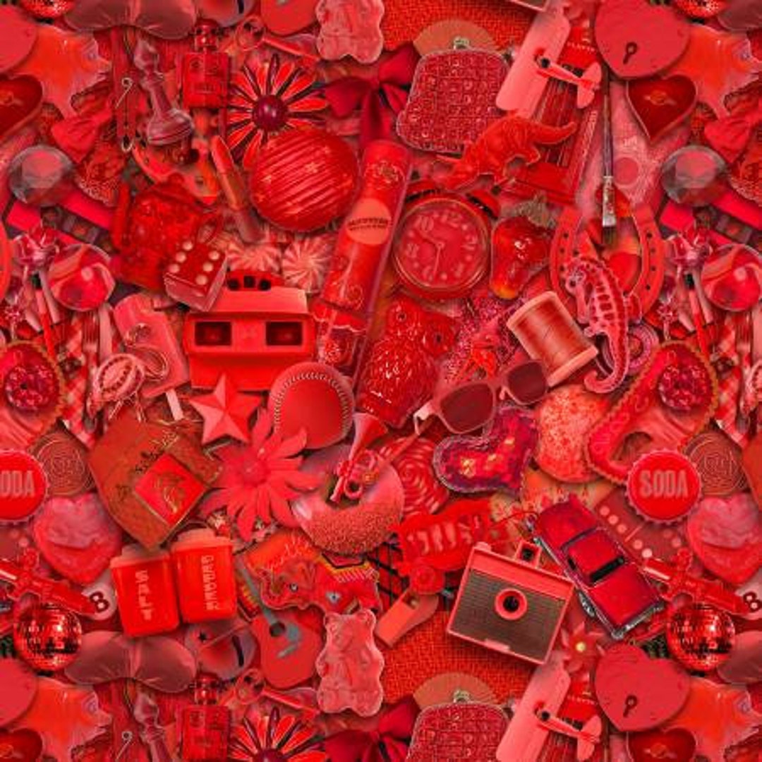 Living Color Red I Spy Fabric Ispy Eye Spy Red Michael Miller - Etsy