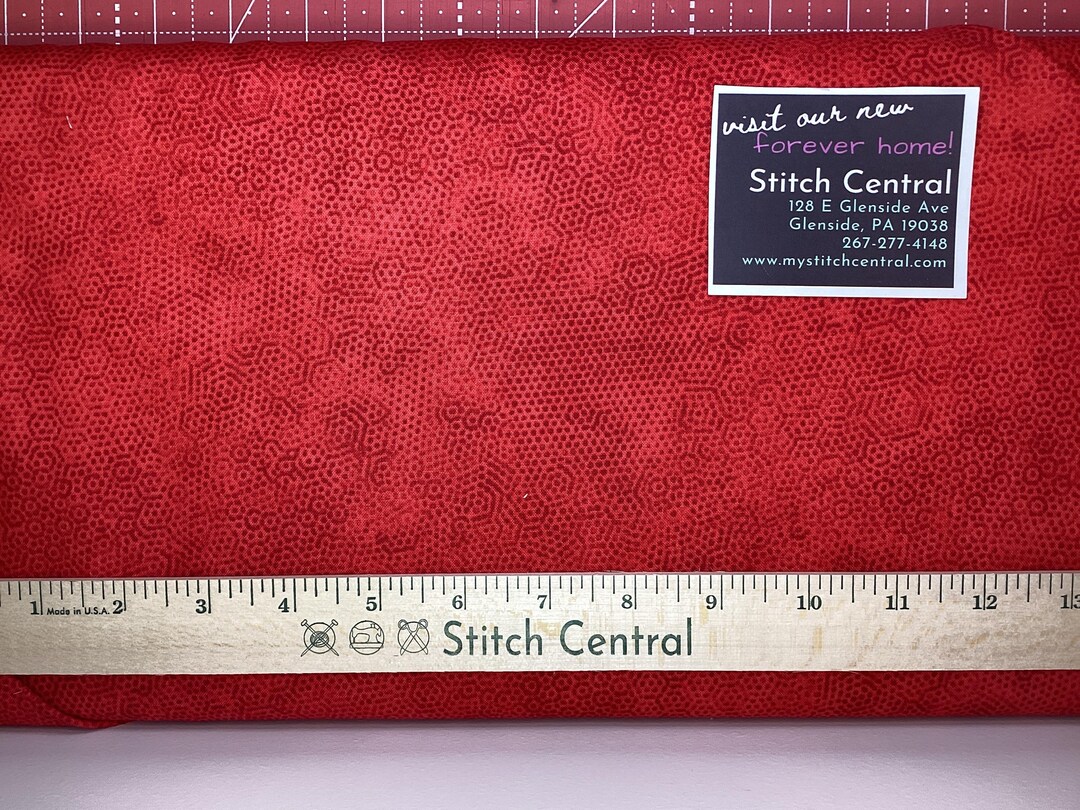 Dimples Fire Engine Red - R7 -by Andover Fabrics - Semi Solid Blender ...