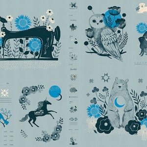 Crescent Panel in Light Blue by Ruby Star Society With Sarah Watts - Etsy