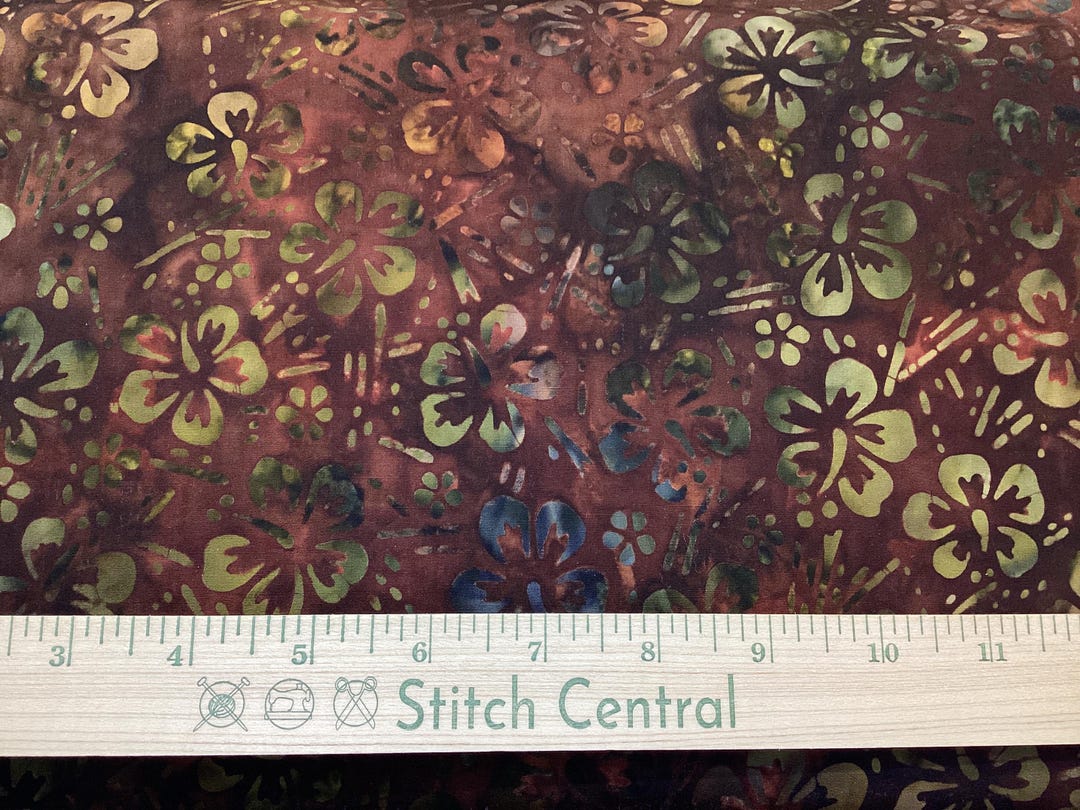 Flowers Leather Batik- Dark Purple Batiks - Etsy