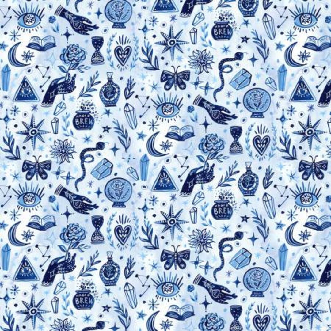 Mystic Symbols Dear Stella blue on Blue Magic Items - Etsy