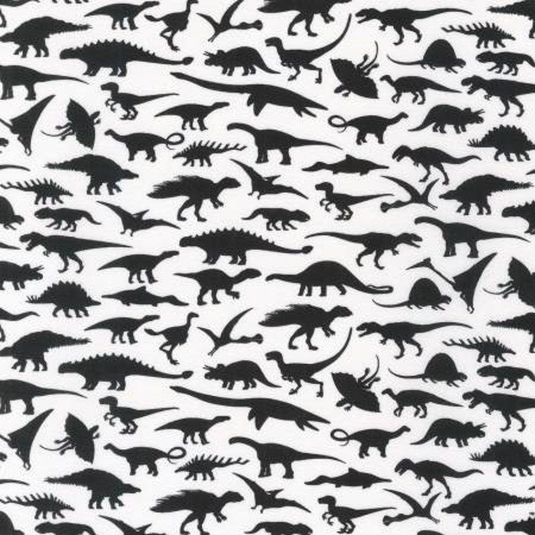 Dinosaur Silhouette , Dinos Shadows, Black and White Dinosaurs - Etsy
