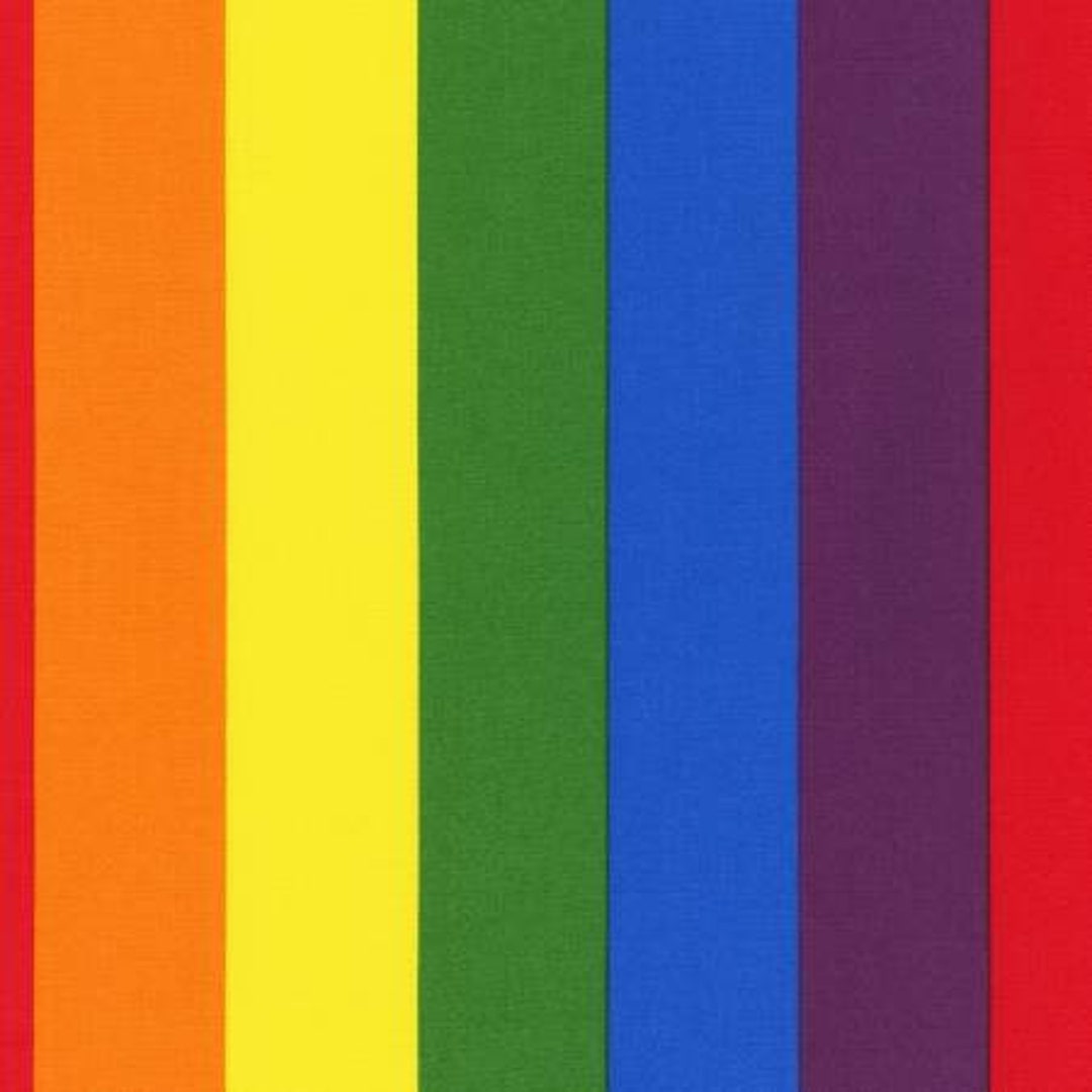 Rainbow Pride Stripes- Rainbow Stripe- by Robert Kaufman - Etsy