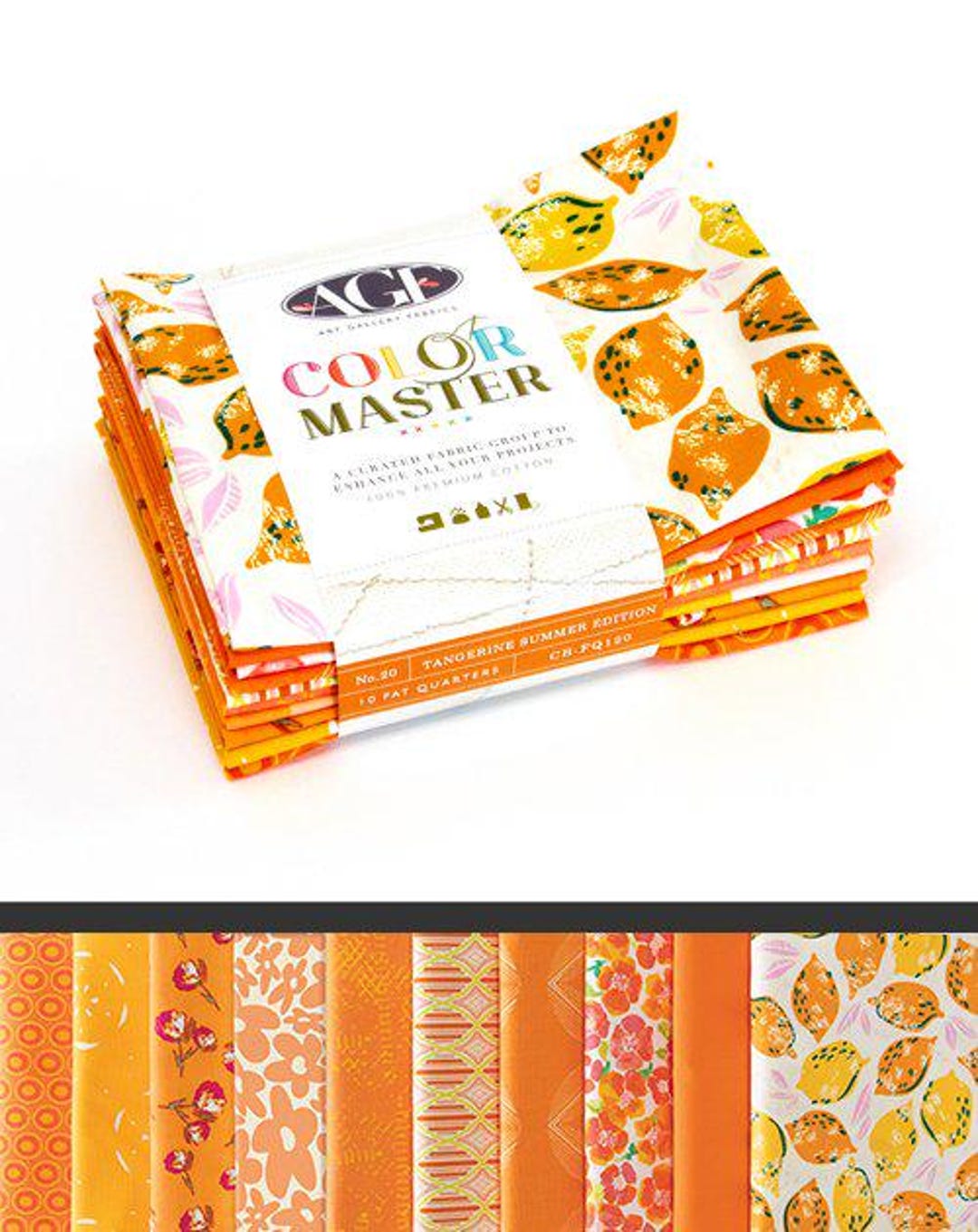 No.20 Tangerine Summer Edition Art Gallery Fat Quarter 10 Pack Modern ...