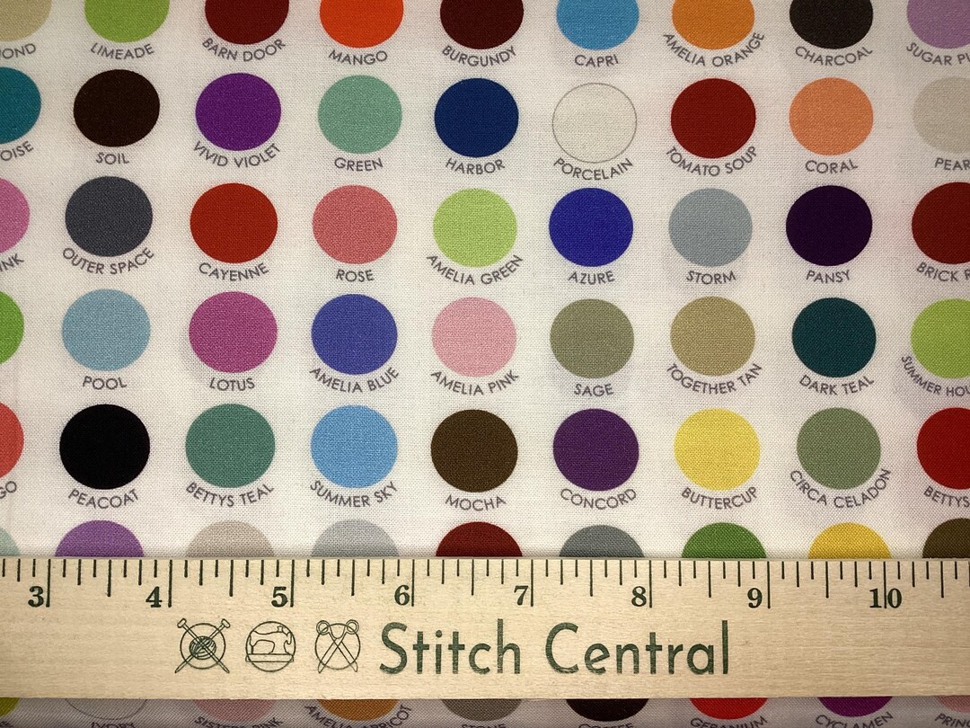 My Favorite Color is Moda Color Swatches, by the Yard - Etsy