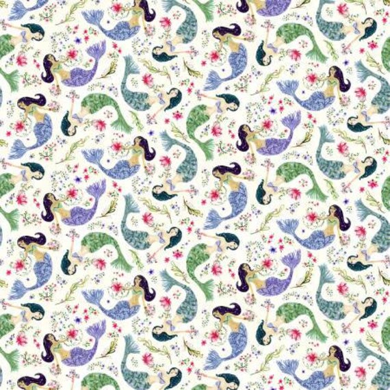 Mermaid Dear Stella Blue and Green Mermaids - Etsy