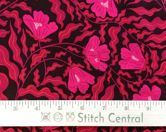 Cupid's Garden Frond - Rayon - Art Gallery , Modern Pink and Red Rayon ...
