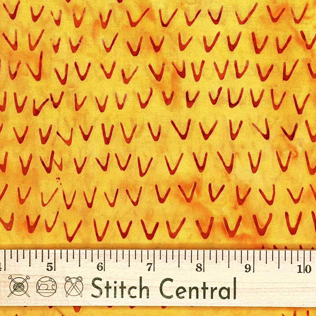 Spicy Mango Batik, Yellow Lattice - Etsy