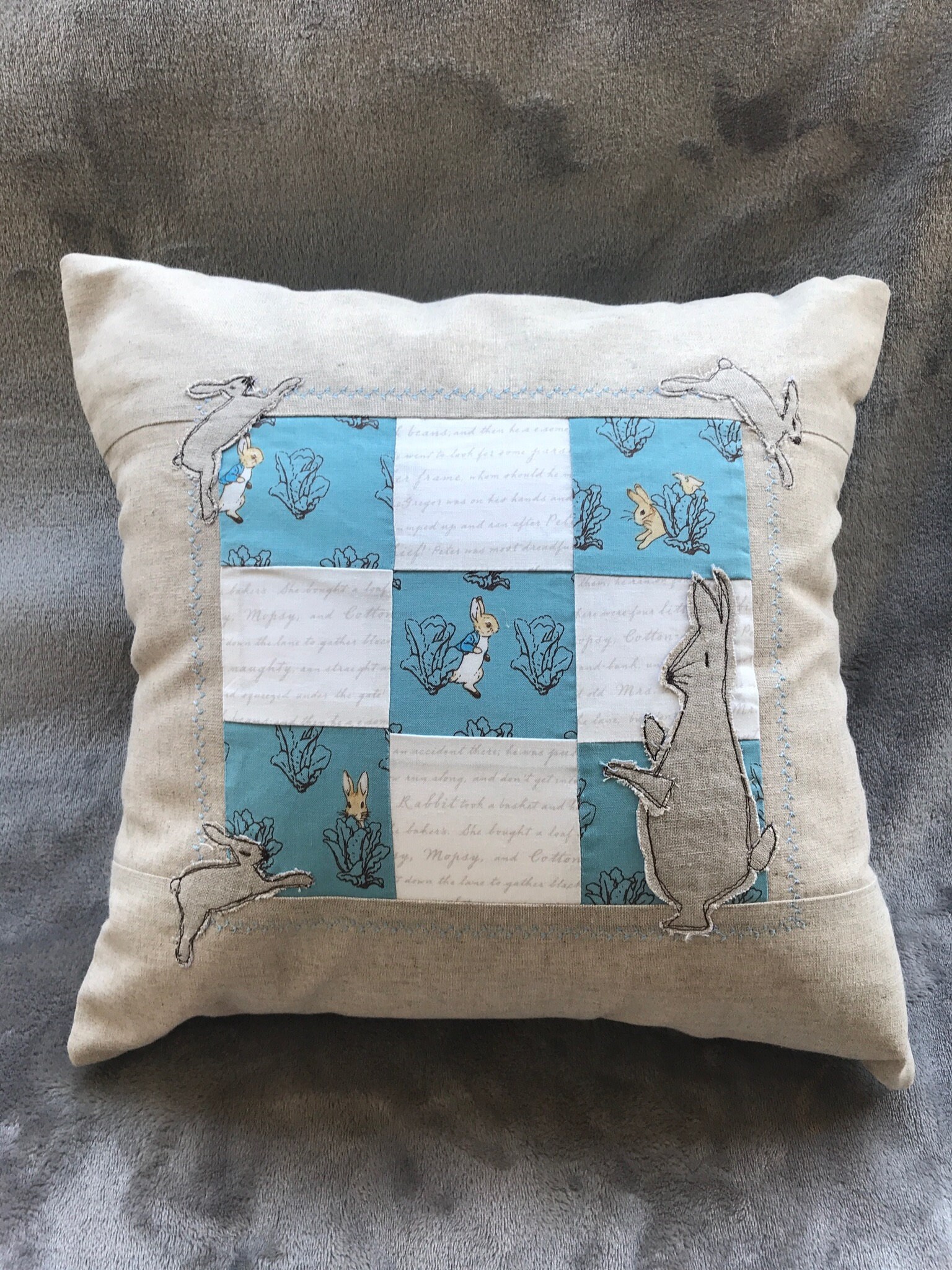 Peter Rabbit Patchwork Cushion - Etsy