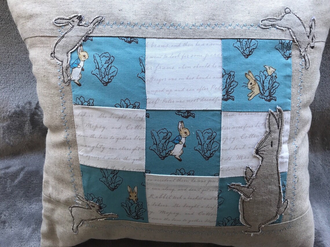 Peter Rabbit Patchwork Cushion - Etsy