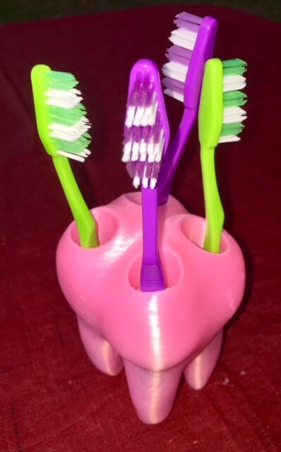 3D Printed Toothbrush Holder Tooth, Glow in the Dark, Various Colors ...