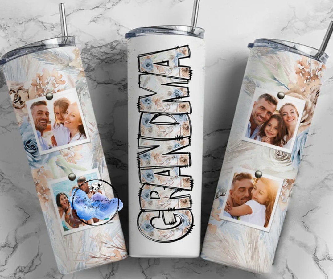 Grandma Photo Collage Sublimated Tumbler | Grandma Tumbler | Grandma ...