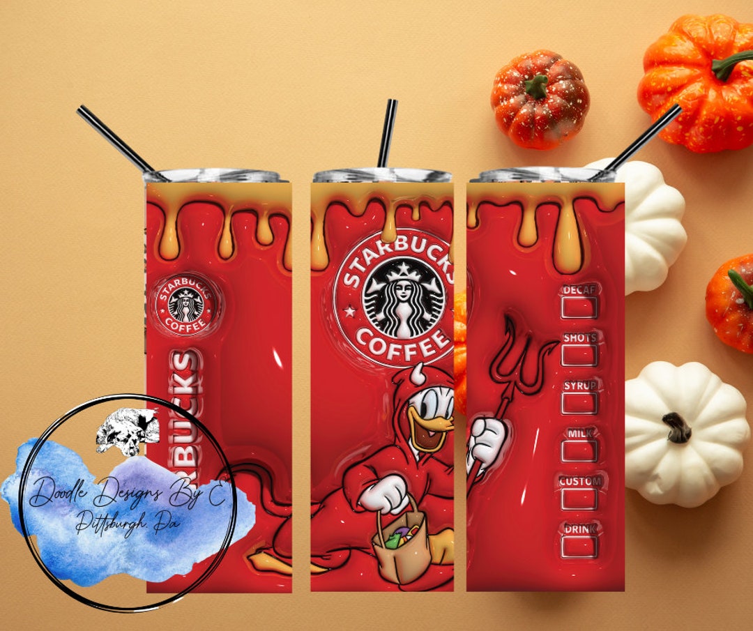 Daffy Duck Devil Starbucks Coffee Tumbler | Halloween Tumbler ...