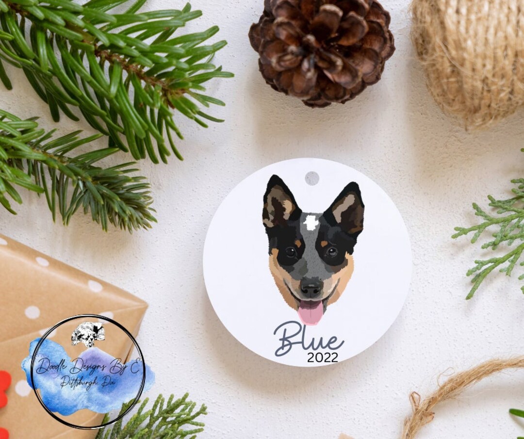 Blue Heeler Ornament | Ornament | Blue Heeler | Australian Cattle Dog ...