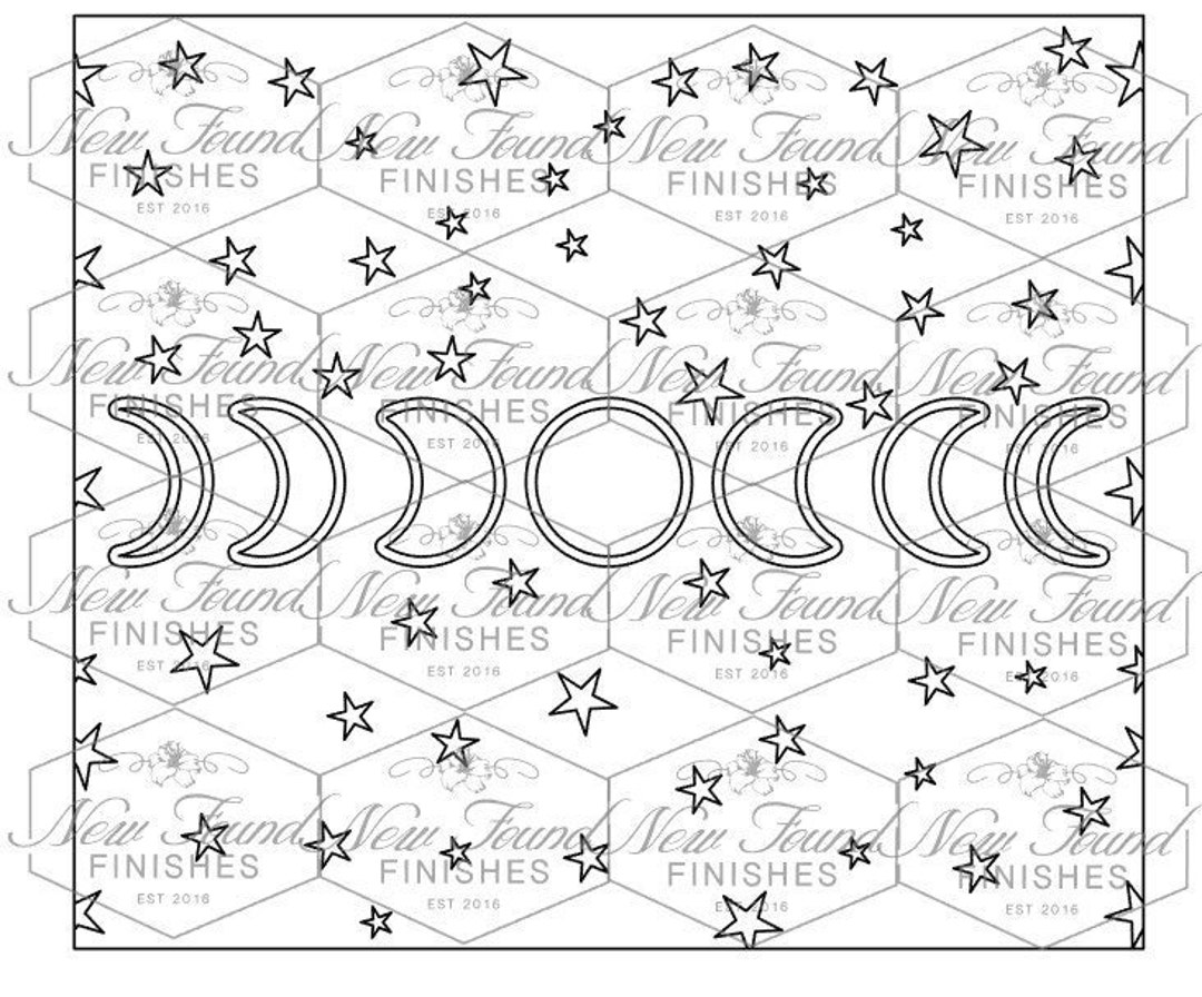 Star and Moon Phase Template 20 Oz Skinny Svg and Silhouette Studio ...