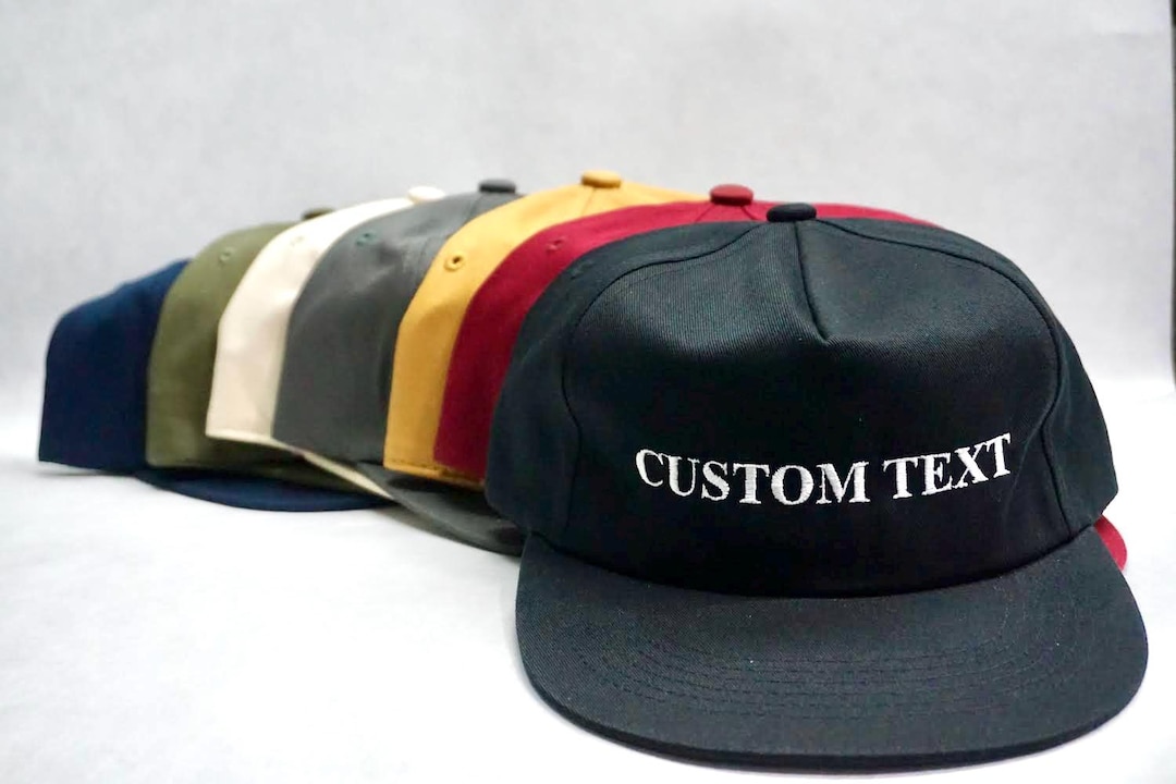 Customizable Embroidered 5 Panel Unstructured Snapback Hat , Custom ...