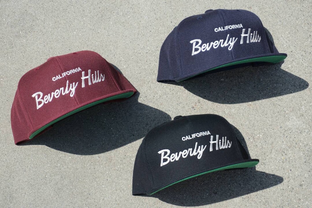 Personalized Custom City Vintage Font Script Beverly Hills California ...
